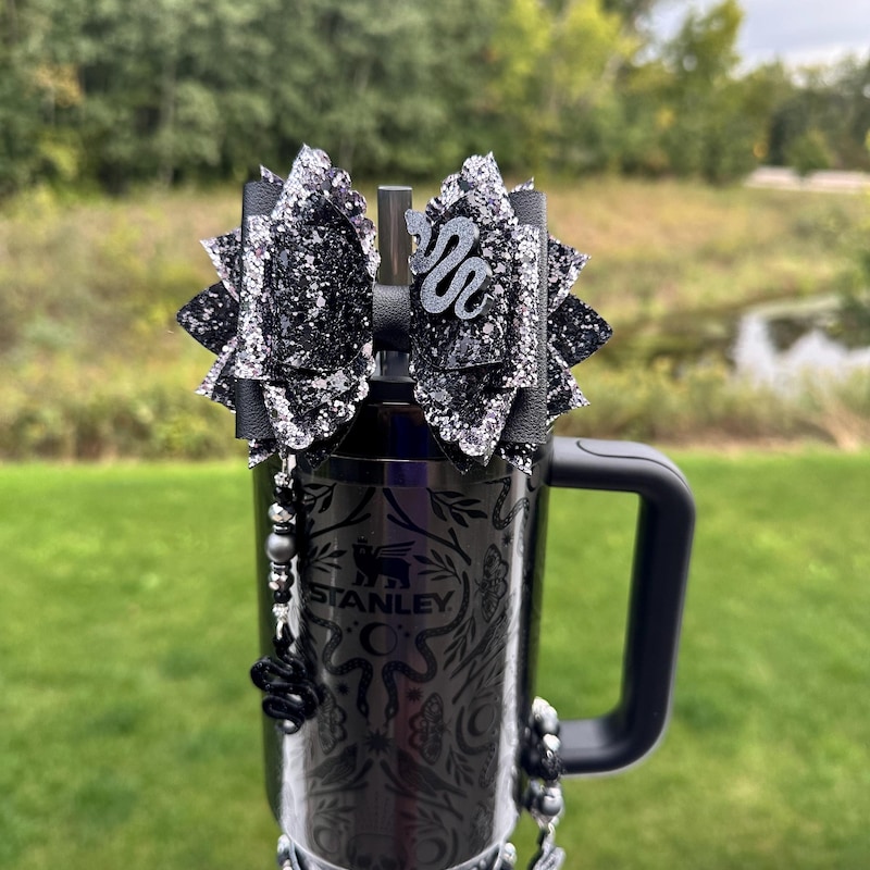 Black Snake Straw Topper - Etsy