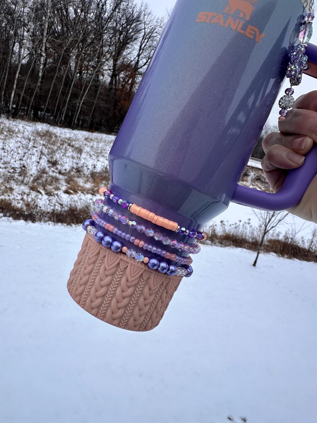Ready to Ship! Periwinkle Shimmer Bracelet Stack for Stanley - Purple ...