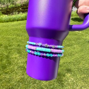 Deep Purple Stanley Bracelet Stack Accessories - Purple With Teal - Etsy