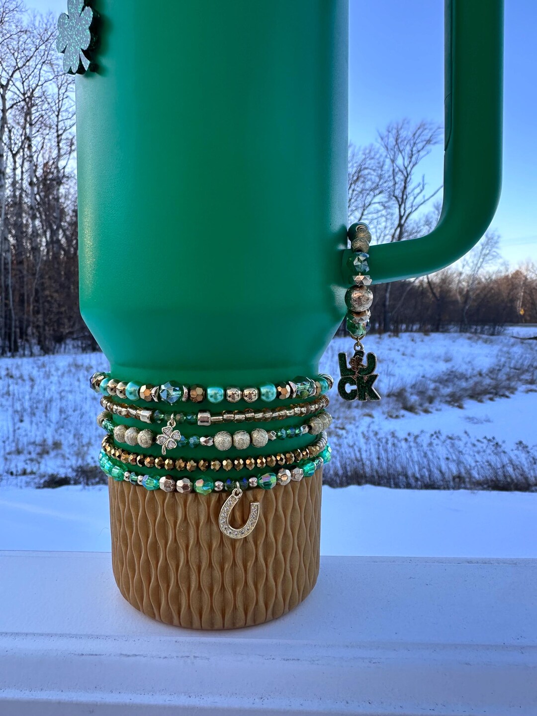 Shamrock Green Stanley Bracelet Accessories - With St Patty Day Charms ...