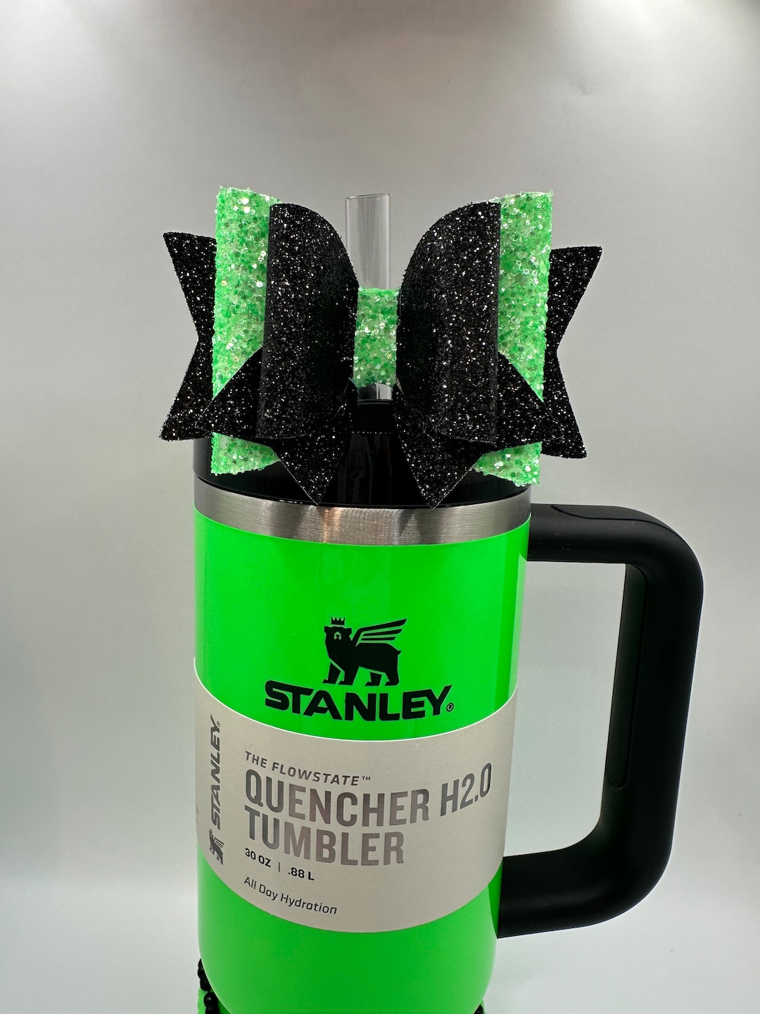 Neon Green and Black Stanley Bow - Etsy