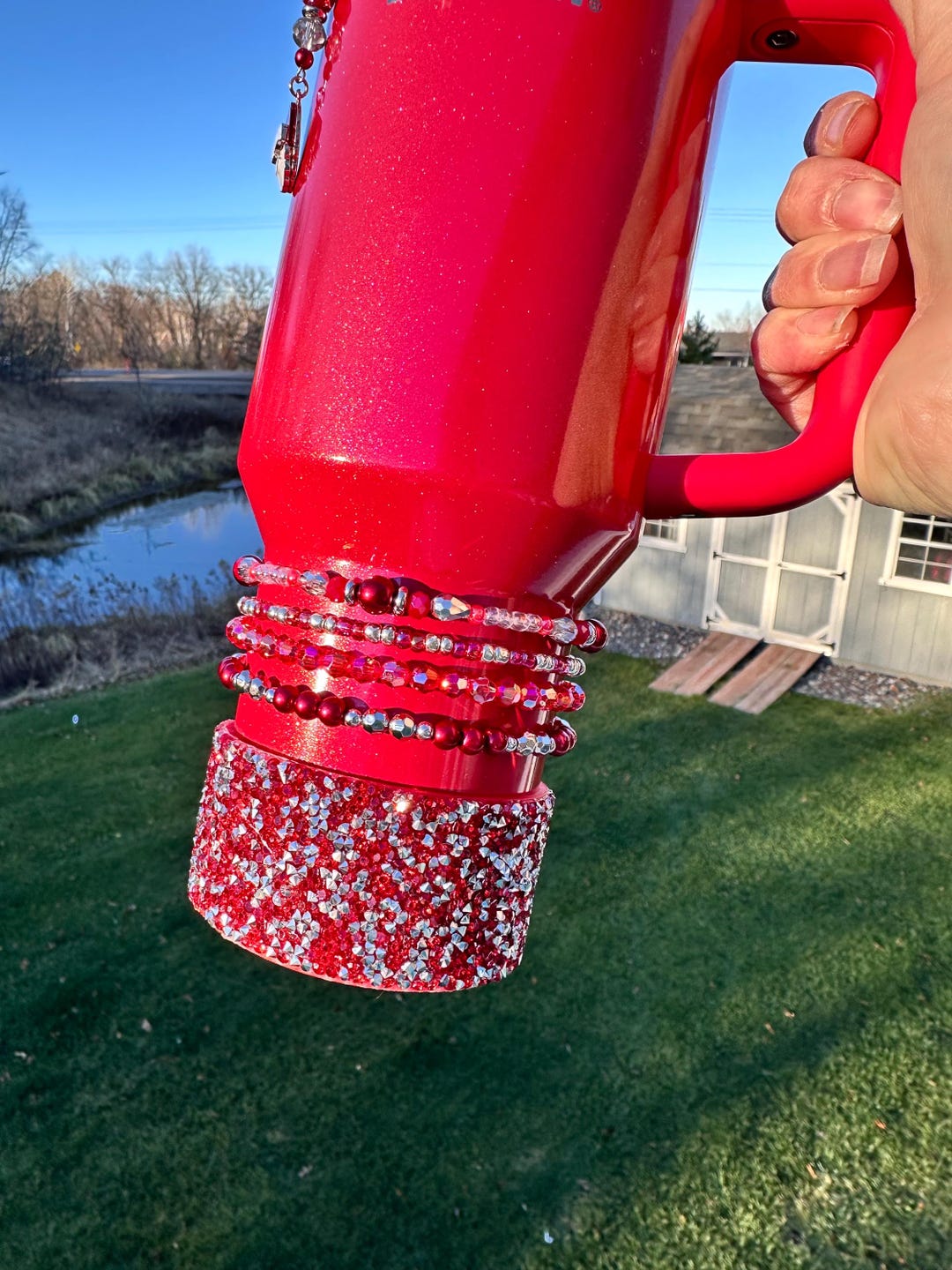 Red and Silver Stanley Bracelet Accessories - Choose Your Holiday Charm ...