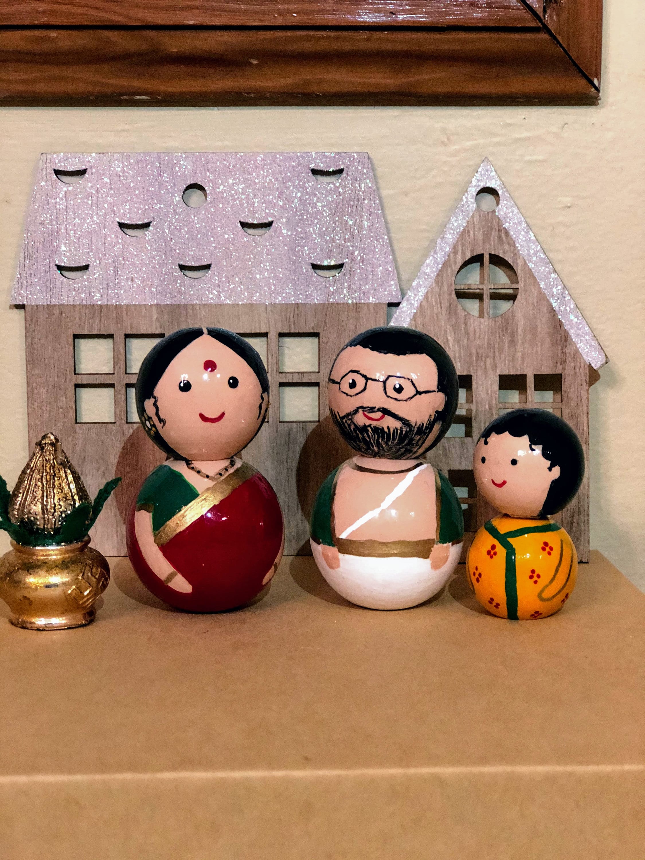 Chettiar Iyer Family Set Miniature Chettiar Dolls Chettiyar - Etsy