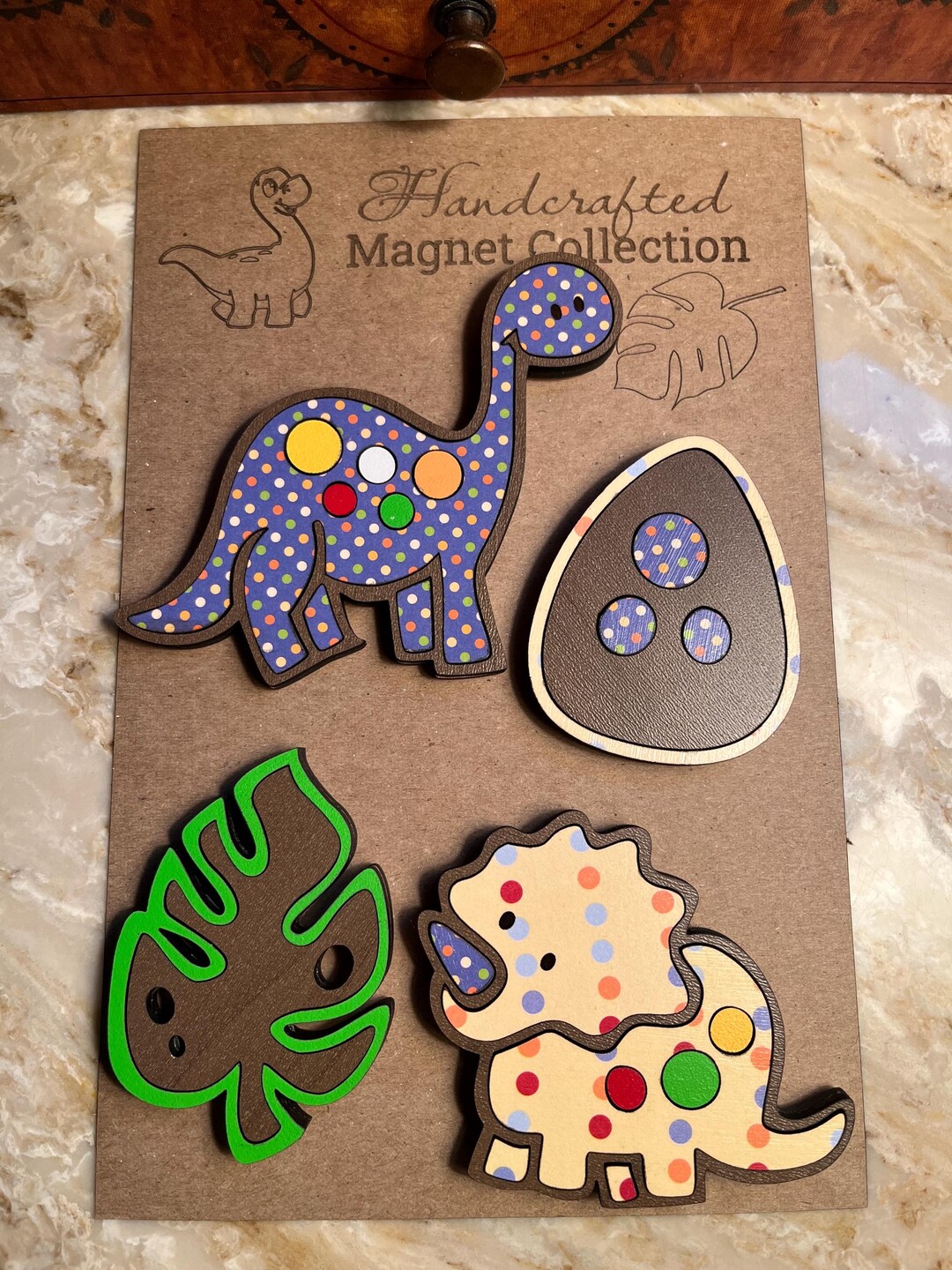 Handcrafted Dinosaur Magnet Collection Set / Brachiosaurus ...