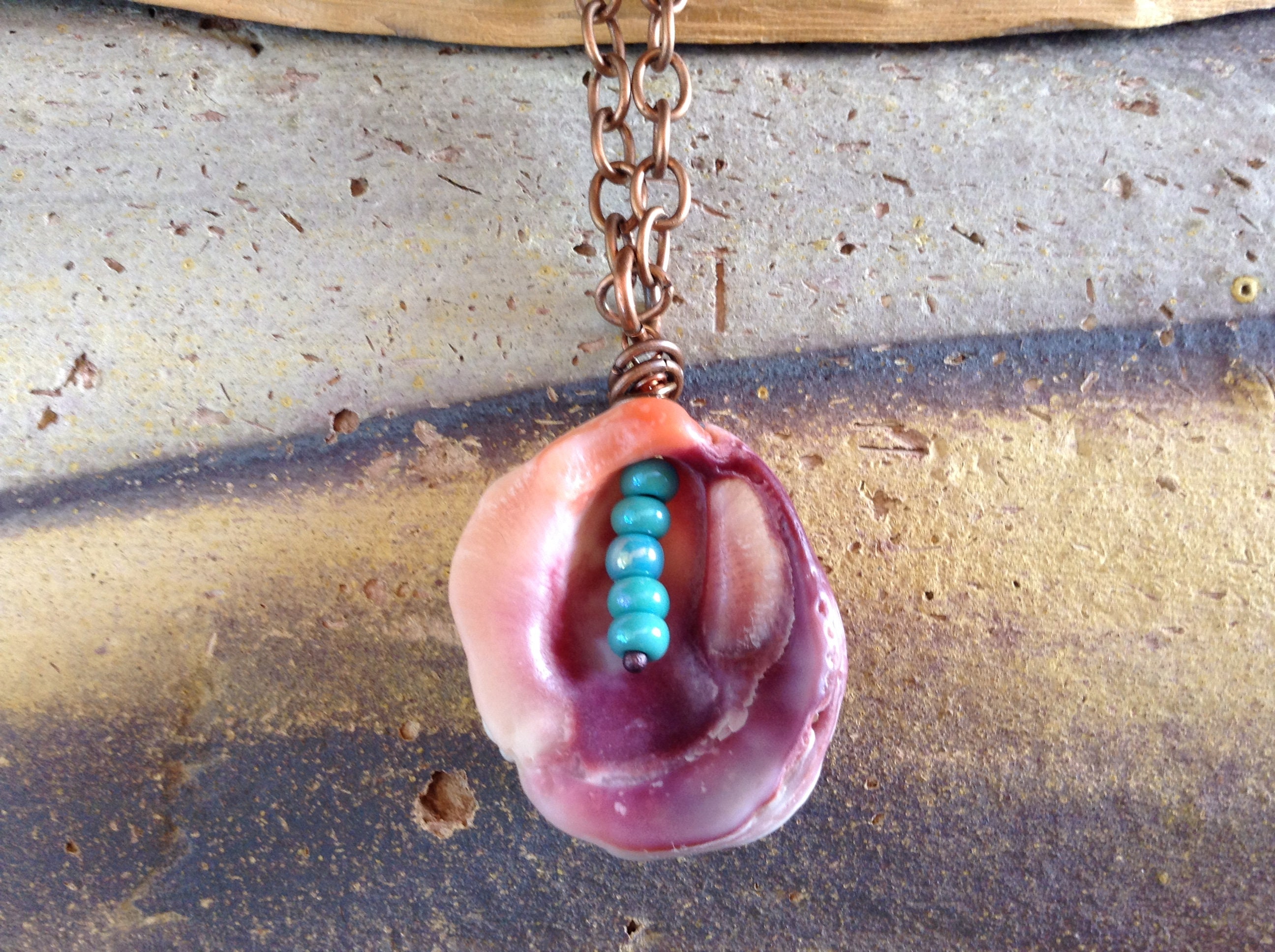 Genuine Sea of Cortez Sea Shell Necklace! Copper Sea Shell, Copper ...