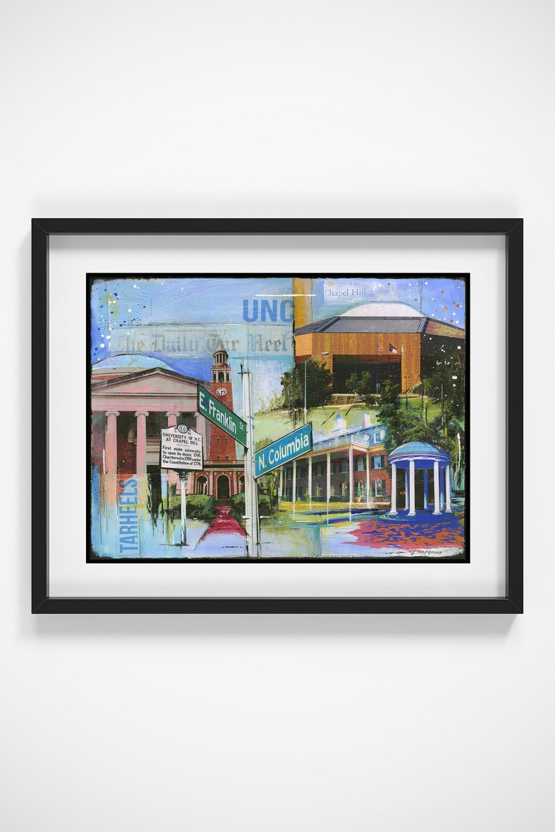 Loving Chapel Hill - Giclee Paper Print. University of North Carolina ...