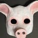 Pig Mask Realistic Farm Animal Mask Pink Pig Hand Painted - Etsy