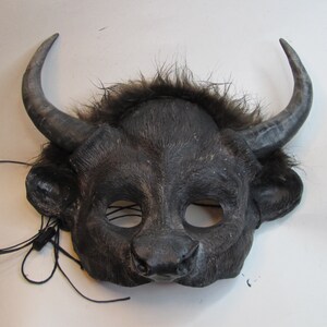 Buffalo Mask, Bison Costume Mask, Masquerade Mask, Larp, Spirit Animal ...