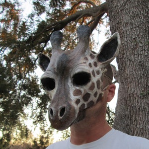 Giraffe Mask, Wildlife, Adult Mask, Giraffe Costume Mask, Masquerade ...