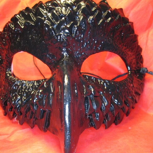 Raven Mask Bird Mask Crow Costume Accessory Masquerade - Etsy