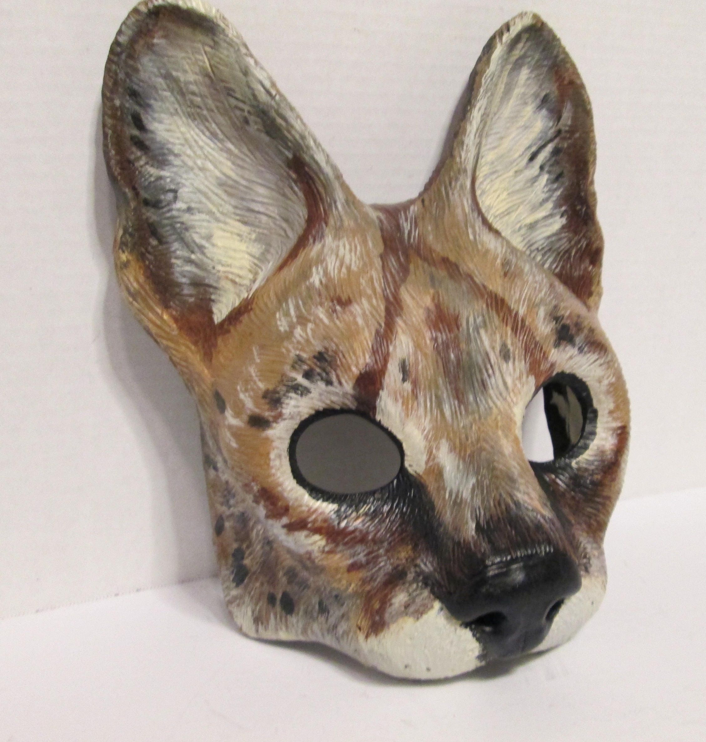 Hand Painted Serval Cat Mask: Resin Masquerade Costume - Etsy