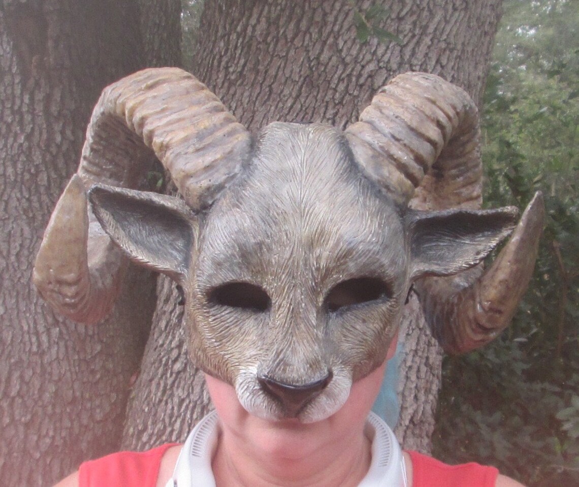 Aries Ram Mask Bighorn Masquerade Mask Horn Options - Etsy