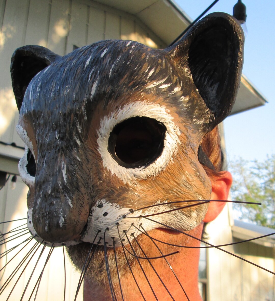 Grey Squirrel, Mask, Woodland Animal Costume Mask, Hand Painted ...