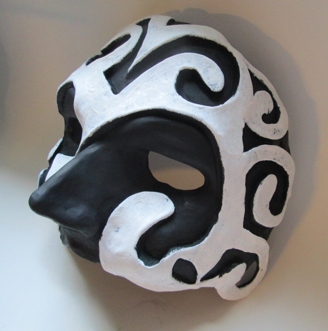 Modern Art Mask, Asymmetrical Mask, Masked Ball, Masquerade Mask ...