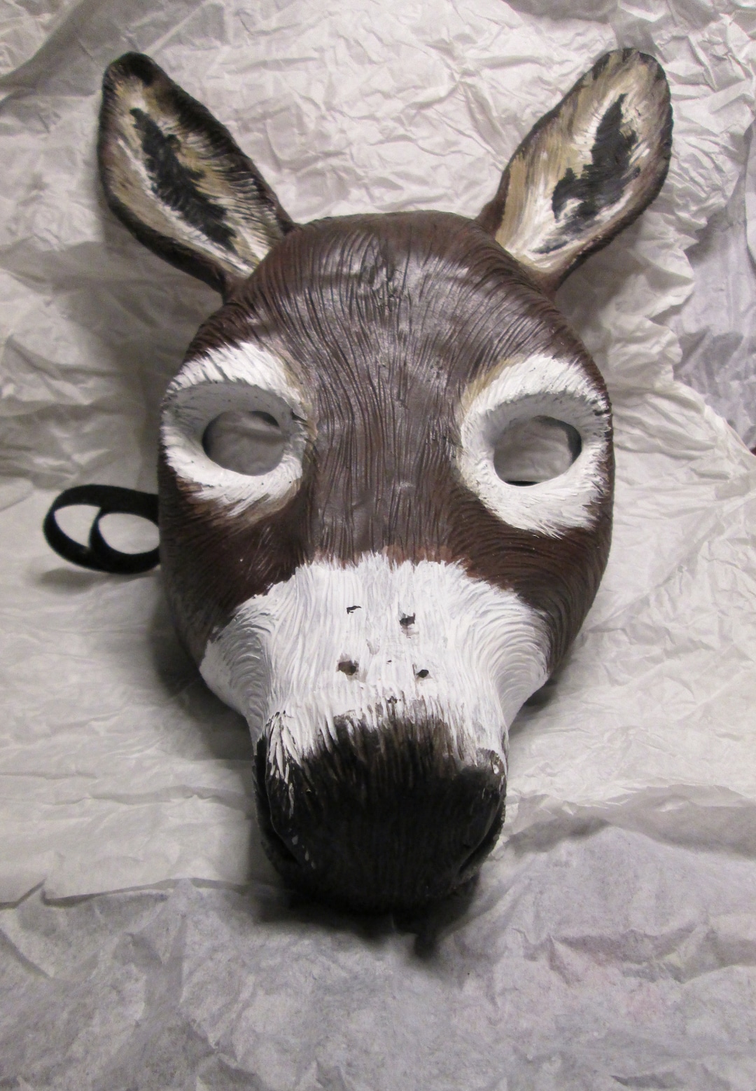 Donkey Mask, Realistic Costume Animal Mask, Made to Order, Handmade ...