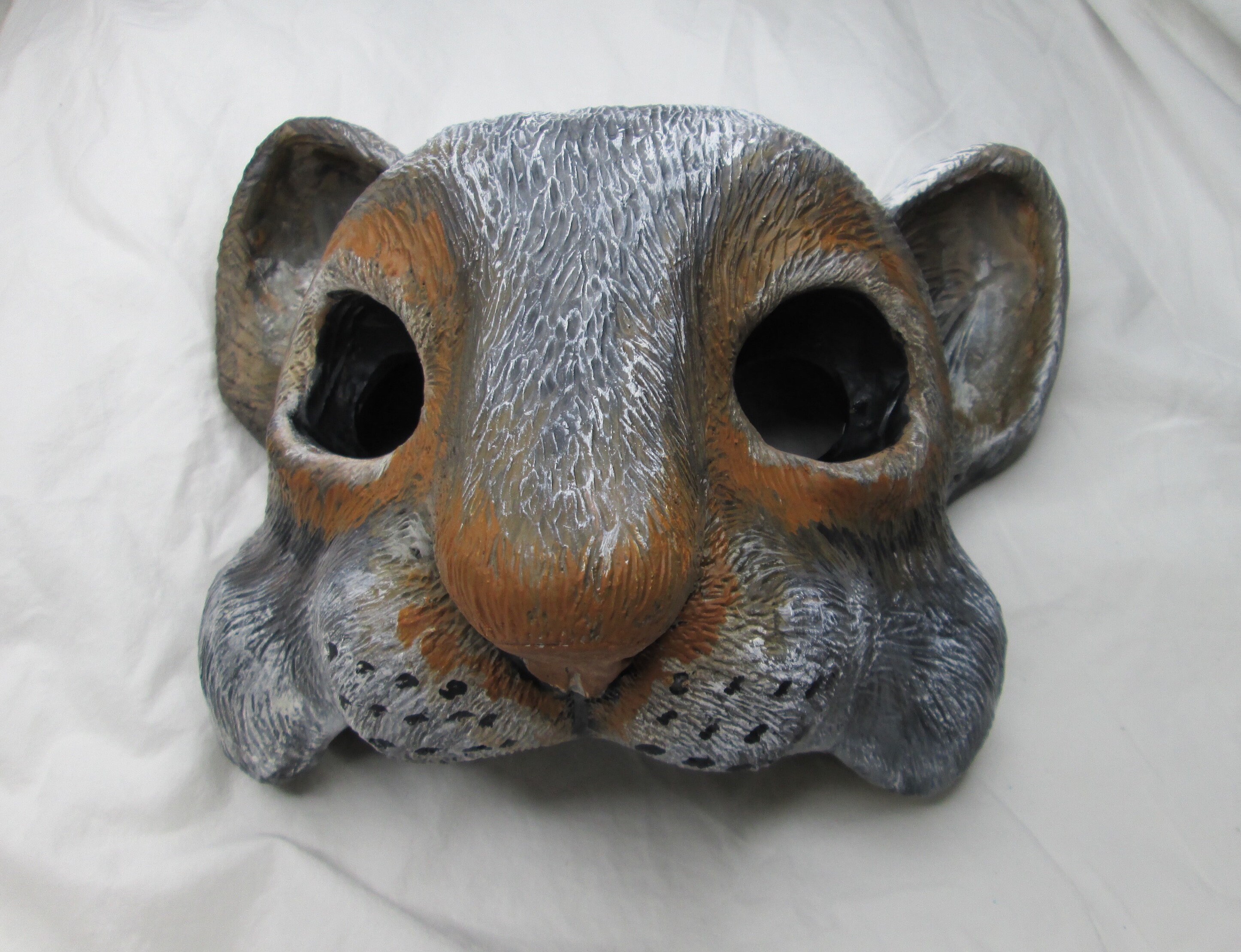 Grey Squirrel mask woodland Animal costume Mask hand | Etsy