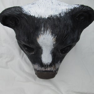 Skunk, Mask, Woodland Animal Costume Mask, Hand Painted, Masquerade ...