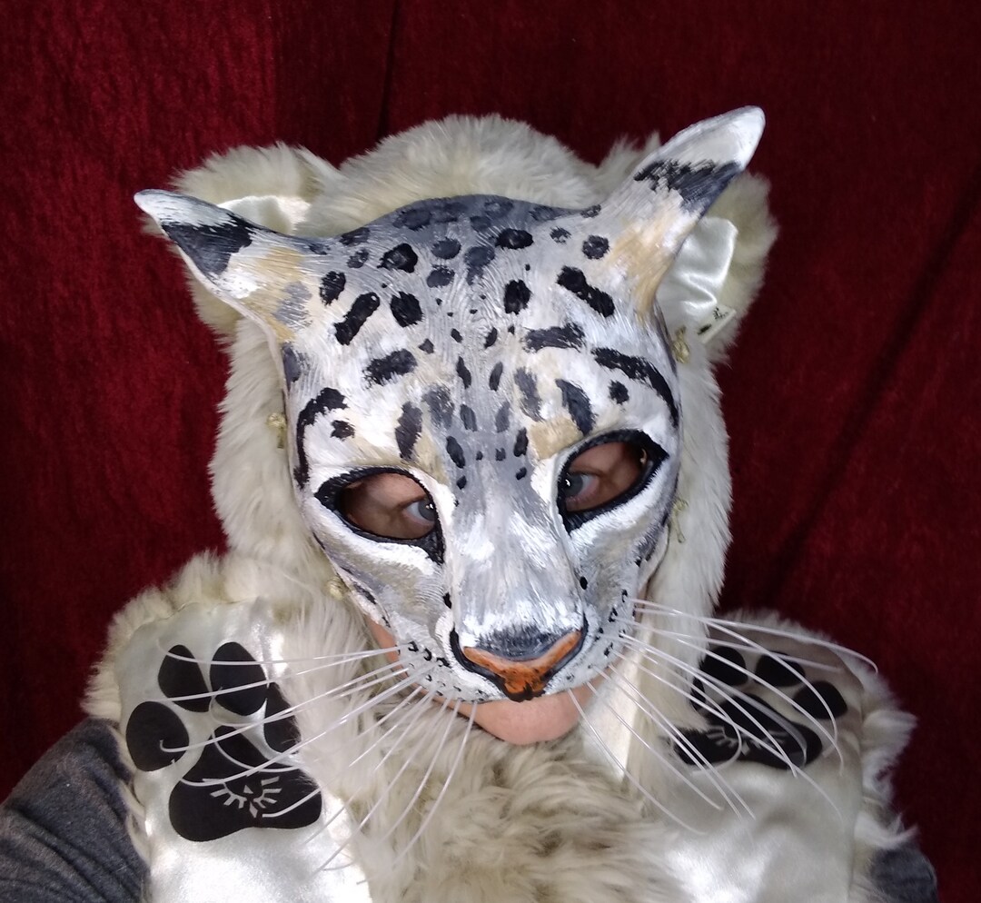 Snow Leopard Mask Animal Costume Mask Neko Animal Spirit - Etsy