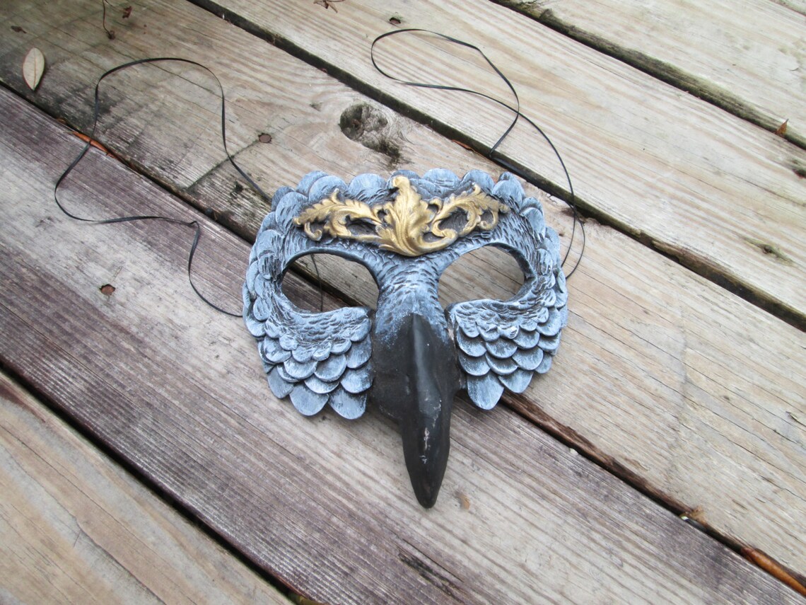 Grey Gull Masquerade Mask Costume Mask Halloween Ren - Etsy