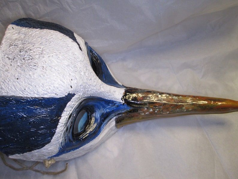 Egret Mask Masquerade Mask Large Beak Costume Mask Fantasy | Etsy