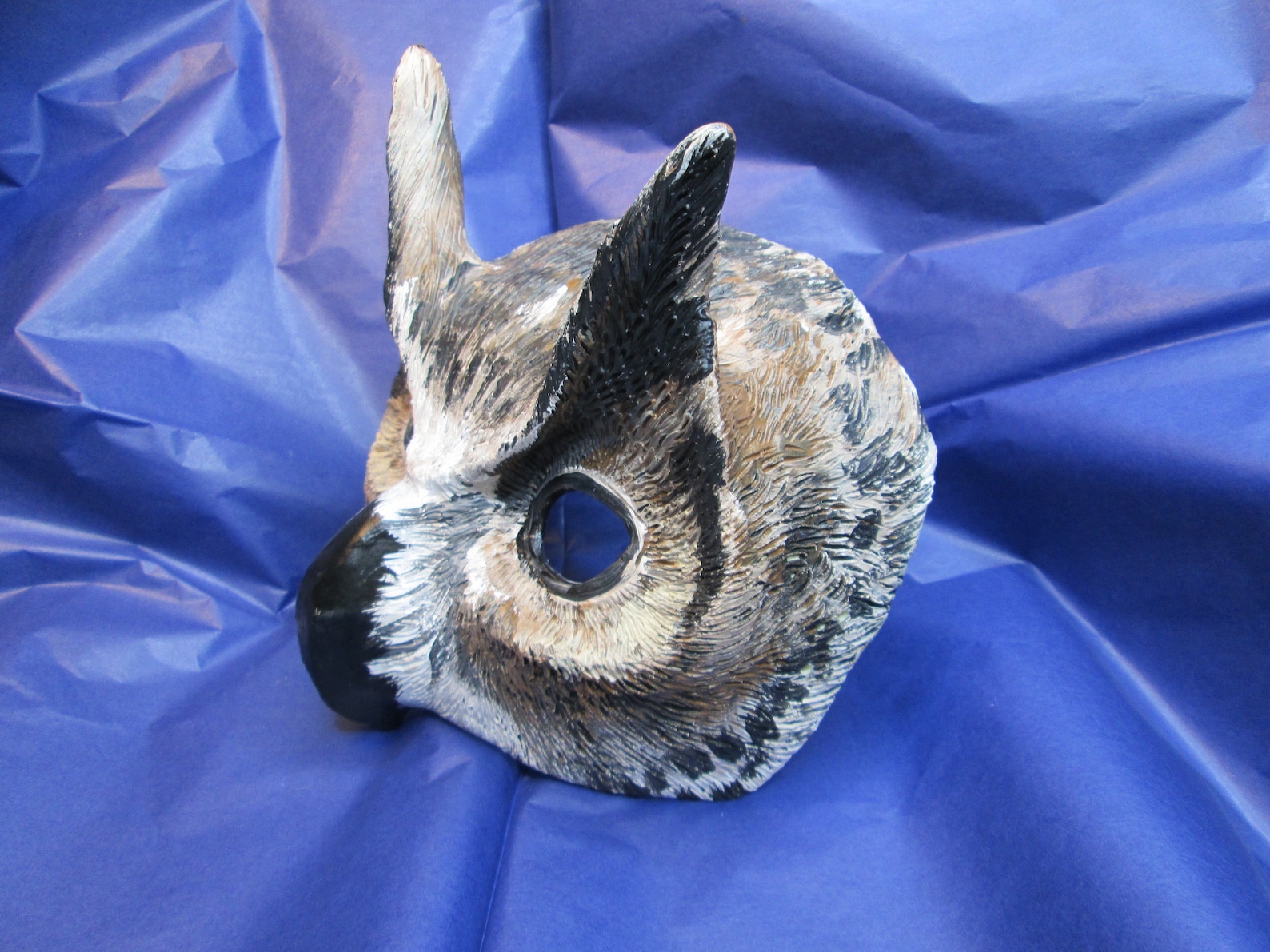 Handmade Resin Horned Owl Mask: Masquerade Costume, Fantasy Bird of ...