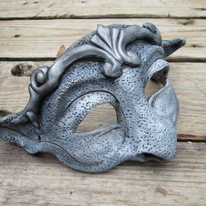 Cute Gargoyle, Gargoyle Mask, Masquerade Mask, Silver and Grey, Lap ...