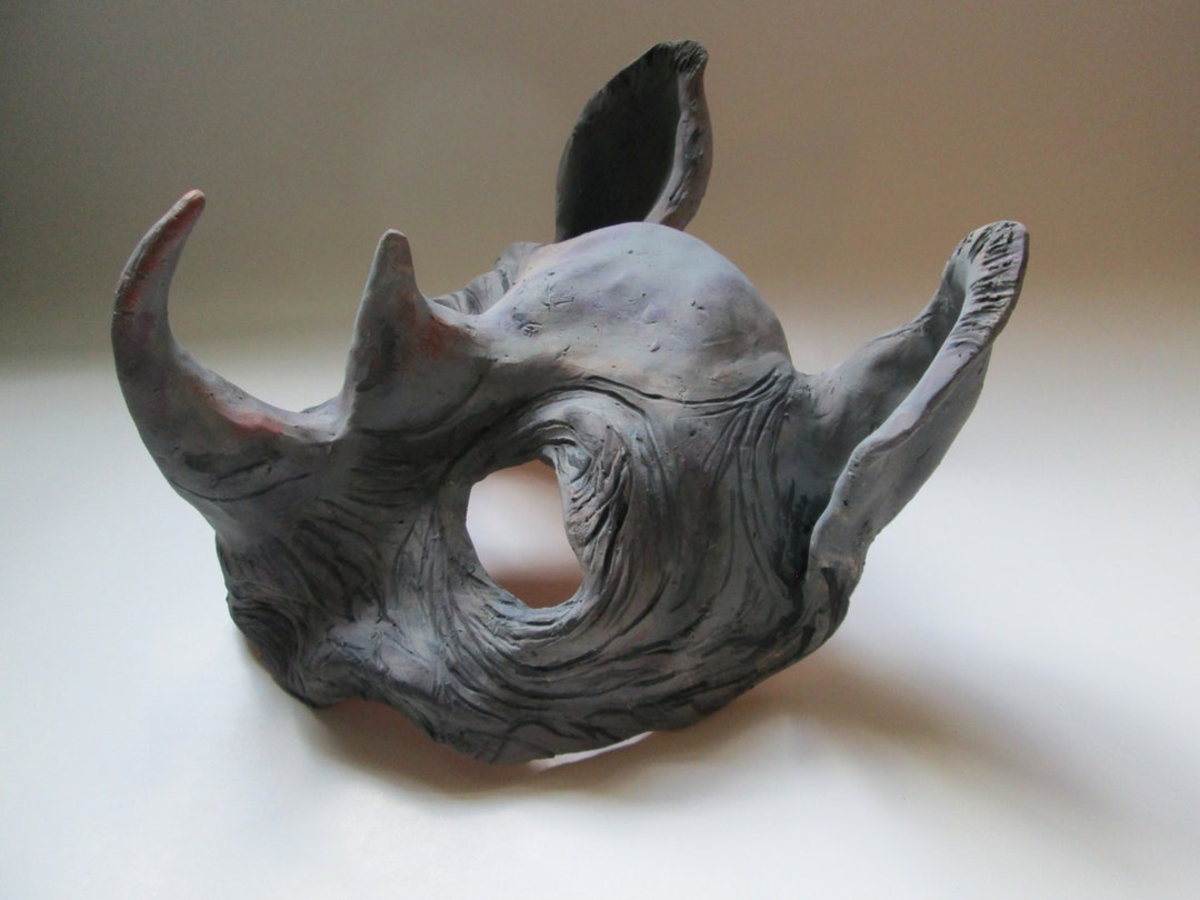 Handmade Resin Rhinoceros Mask, Wildlife Costume - Etsy