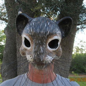 Grey Squirrel, Mask, Woodland Animal Costume Mask, Hand Painted ...