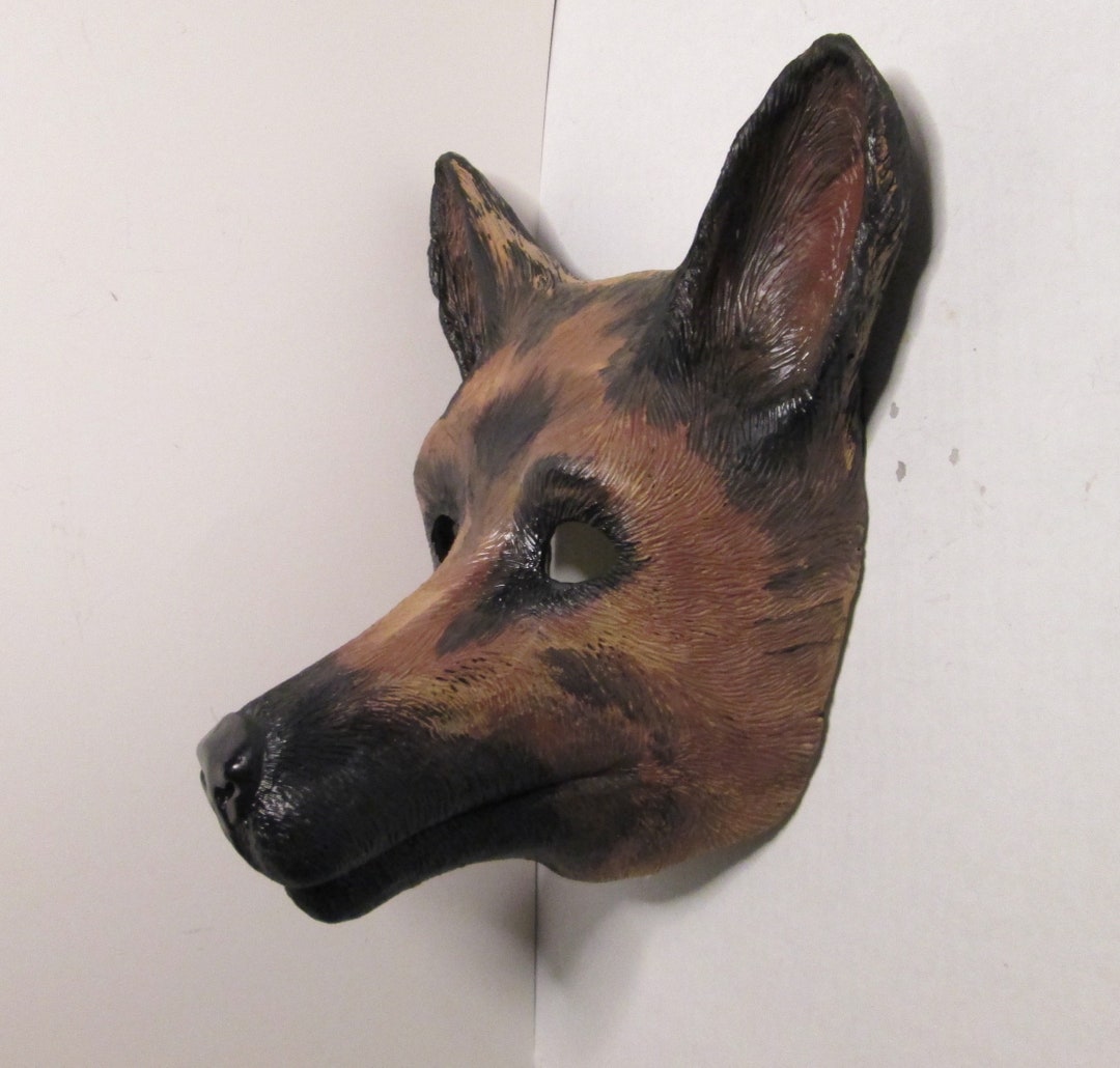 German Shepard, Hand Painted, Dog Costume, Masquerade Mask, Pet Art ...