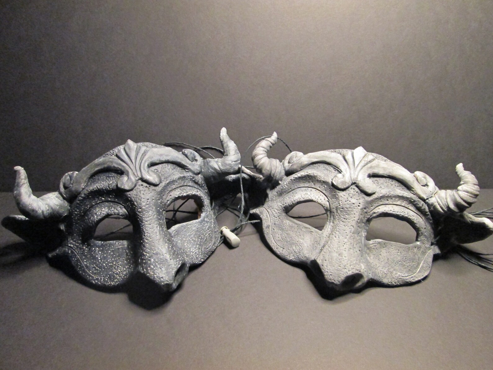 Cute Gargoyle Gargoyle Mask Masquerade Mask Silver and | Etsy