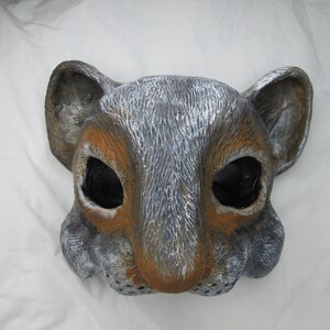 Grey Squirrel, Mask, Woodland Animal Costume Mask, Hand Painted ...