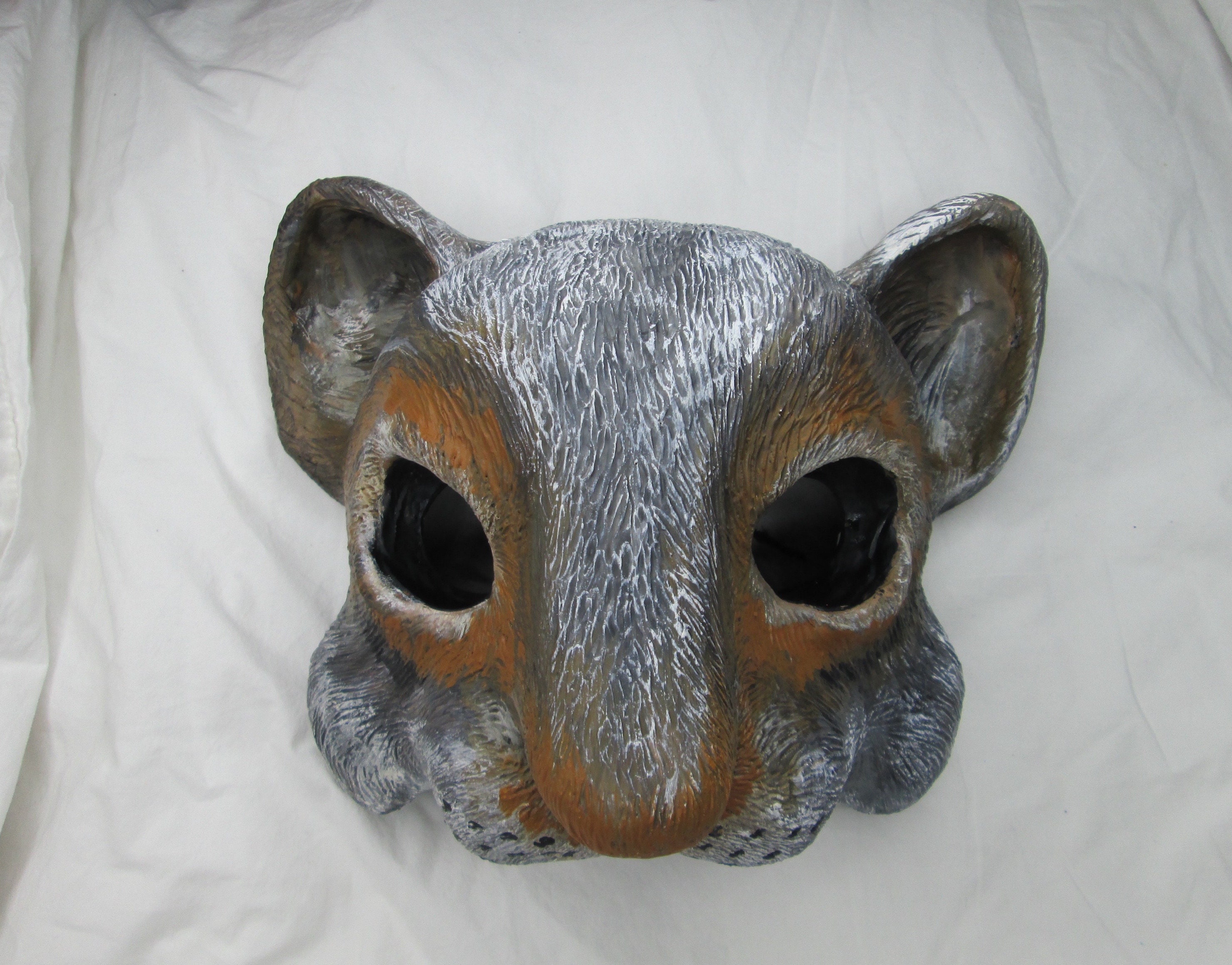 Grey Squirrel mask woodland Animal costume Mask hand | Etsy