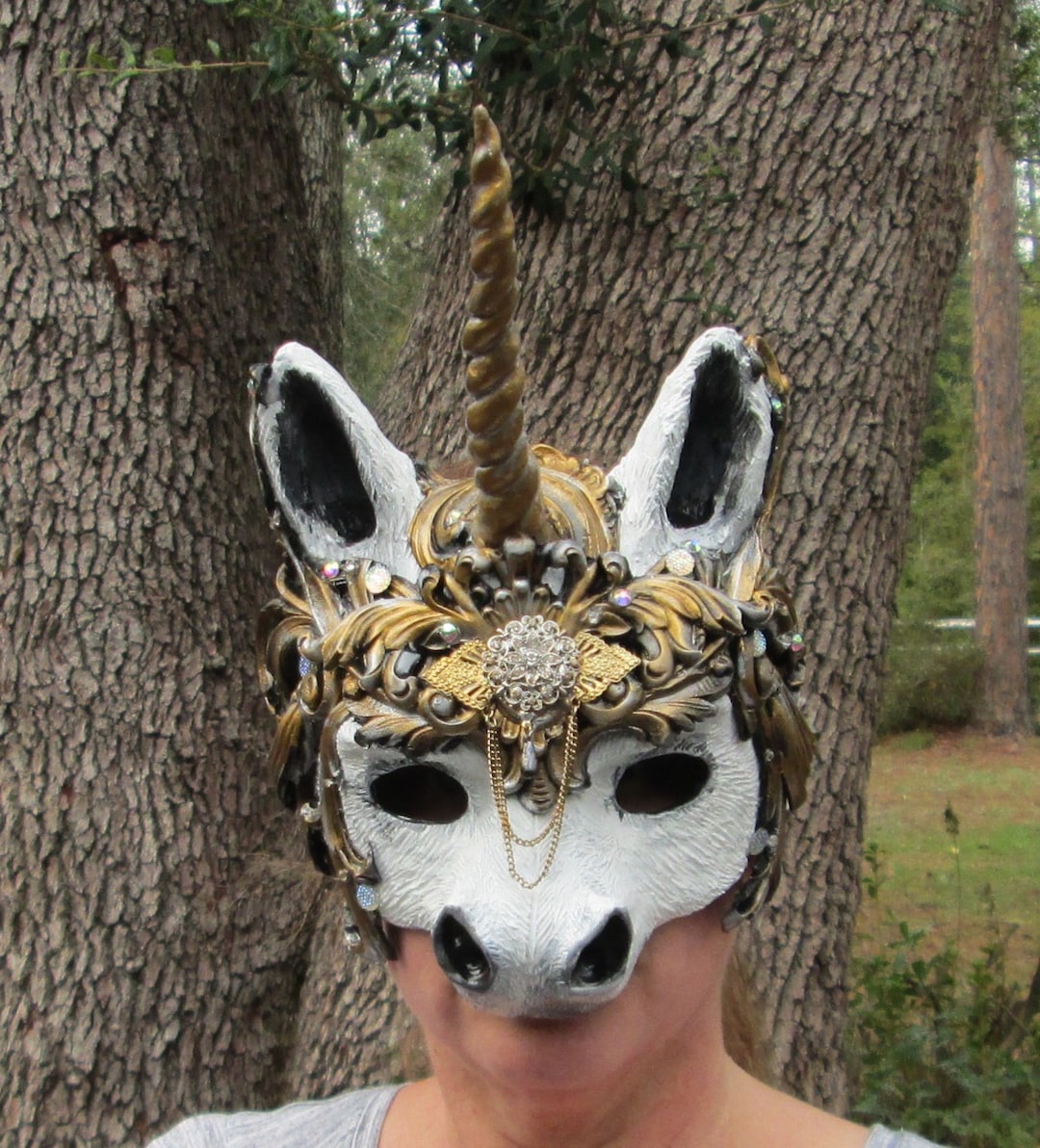 Baroque Unicorn, Masquerade Ball, Masked Ball, Costume Mask, Black ...