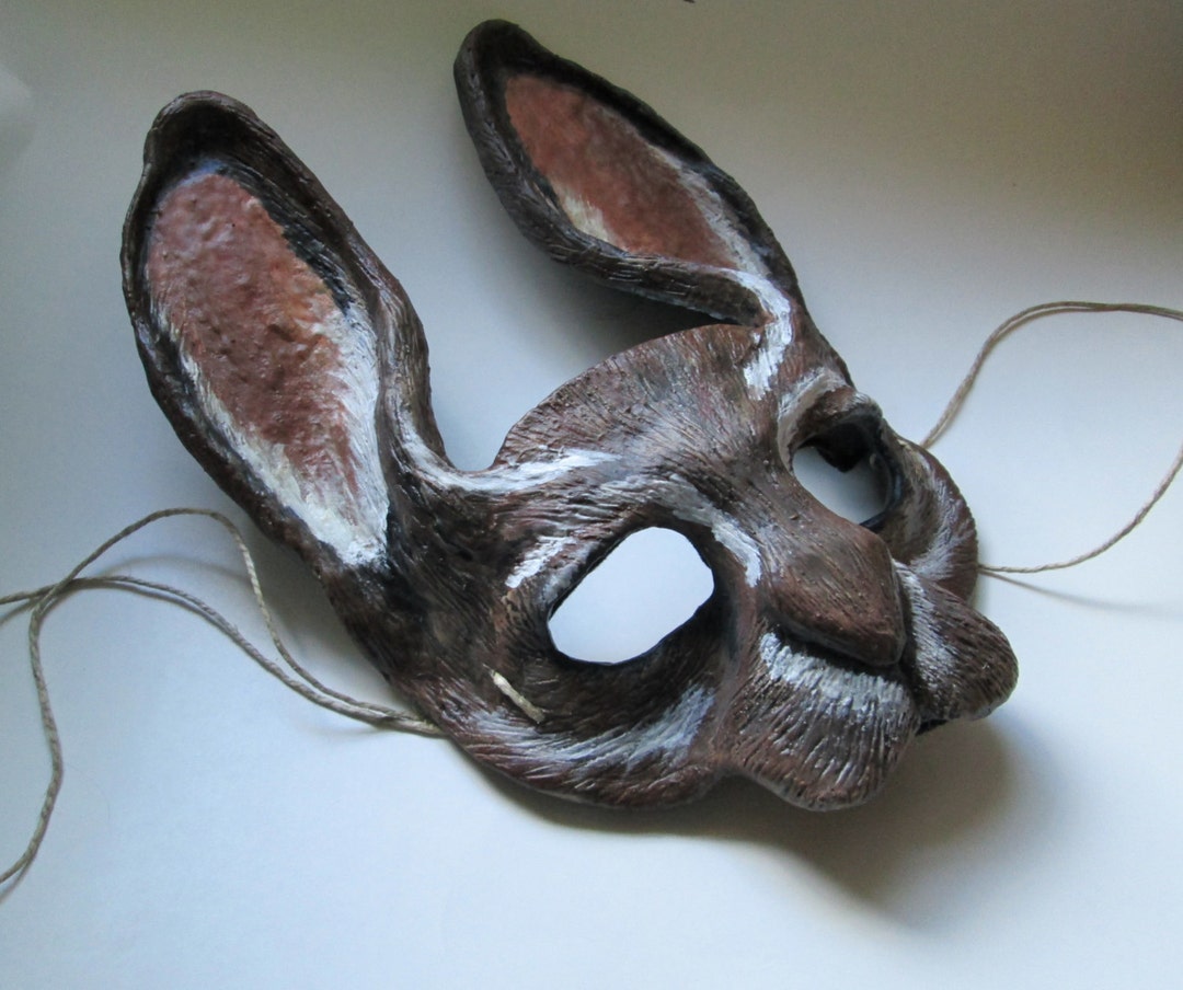Rabbit Mask, Hare Mask, Adult Costume, Animal Mask, Jackalope ...