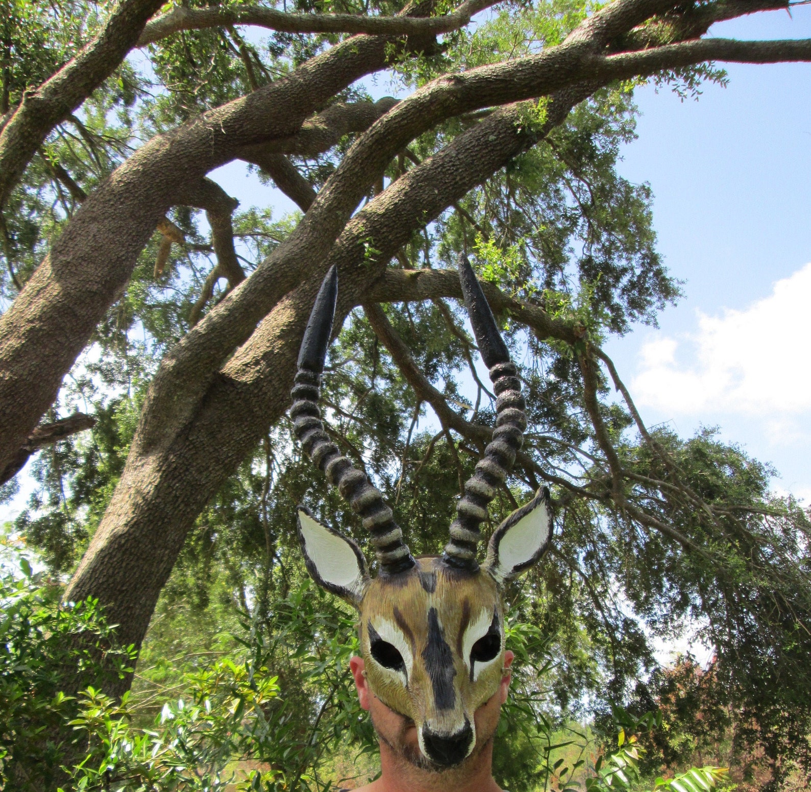 Handmade Impala Mask: Realistic Antelope Costume, Faux Antlers - Etsy