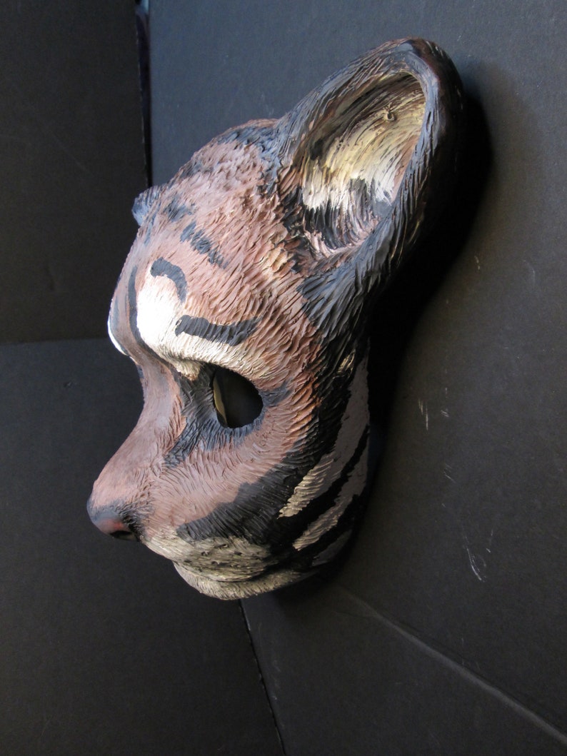 Hand Painted Tiger Cub Mask, Animal Spirit Masquerade Mask - Etsy