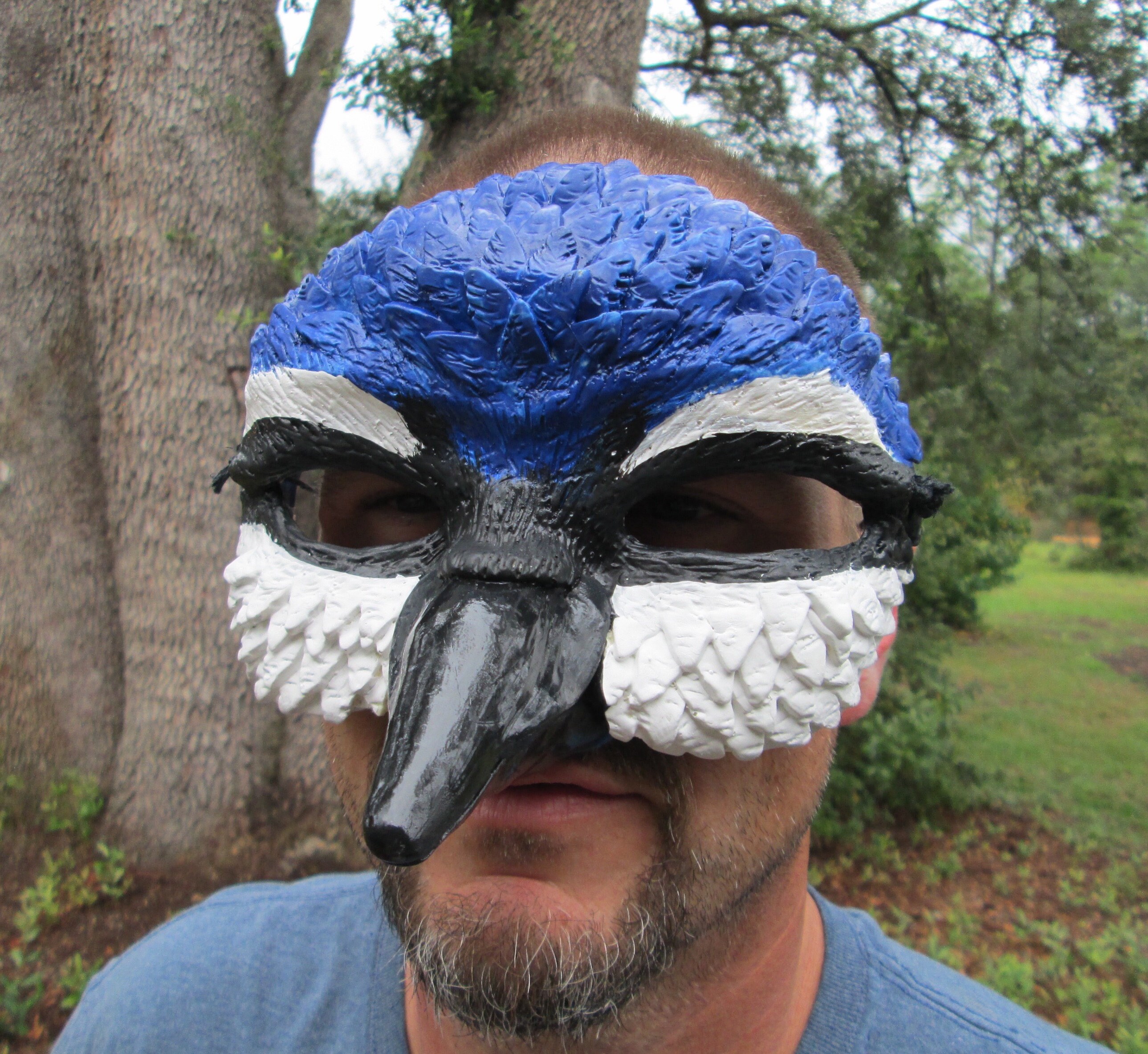 Bluejay mask Blue Bird mask masquerade mask costume mask | Etsy