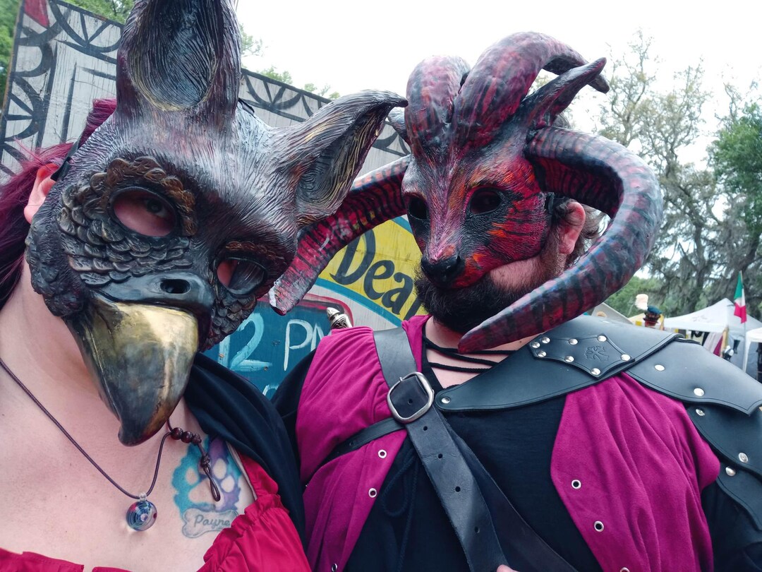 Goat Mask, Wicked, Masquerade Mask, Fantasy Wildlife Art, Capricorn ...