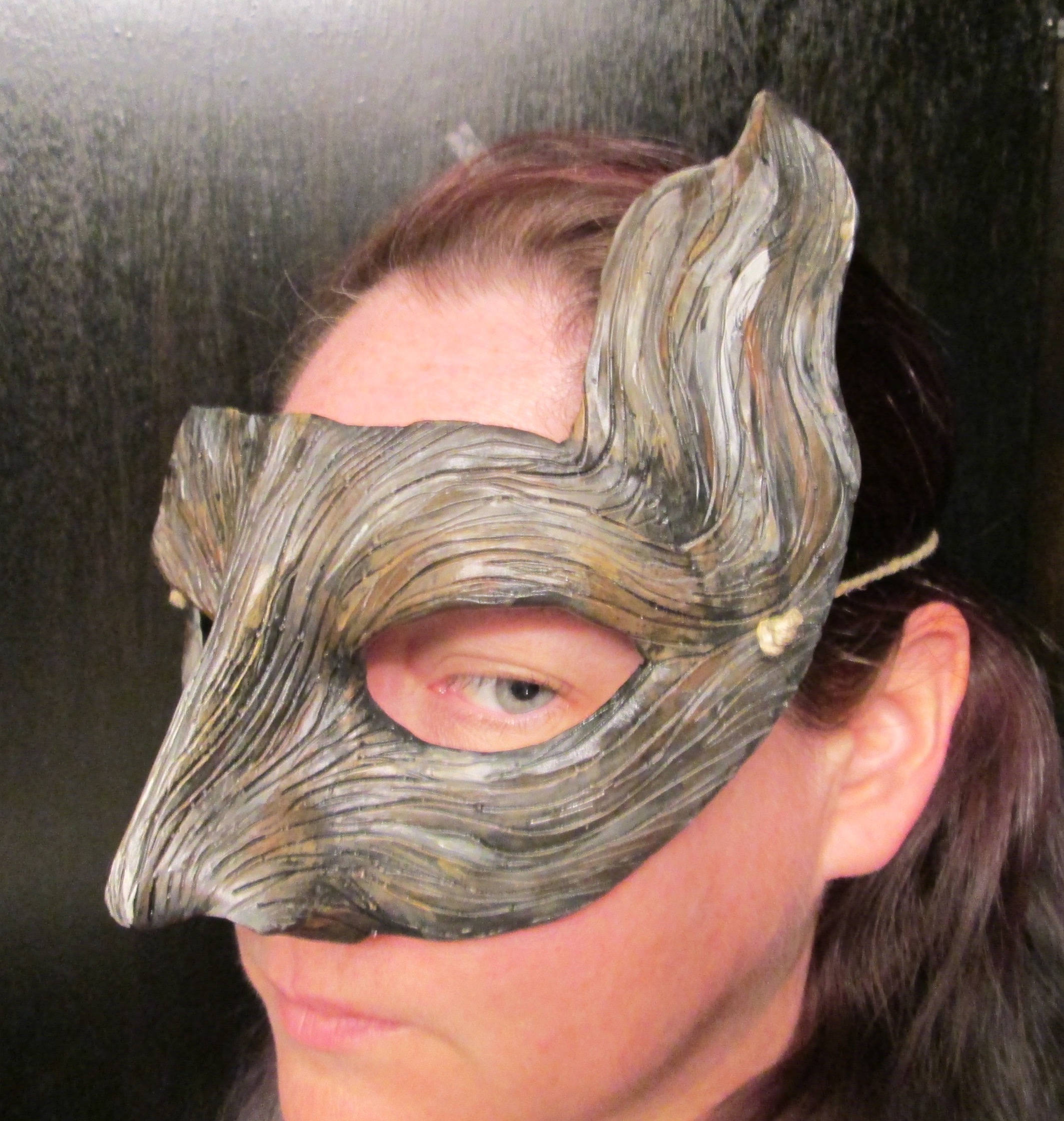 Asymmetrical forest faerie mask tree fairy mask masquerade | Etsy