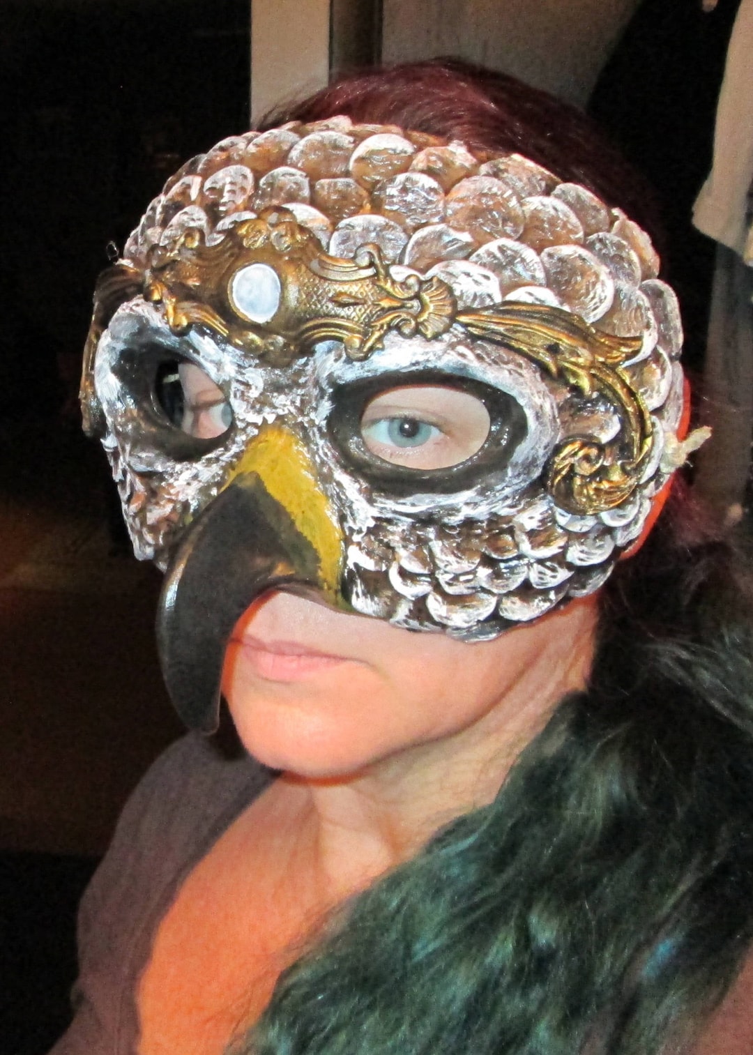 Fantasy Bird Costume Masquerade Mask Handmade Hand Painted - Etsy