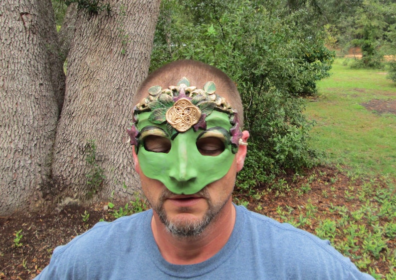 Nature Mask Green Woman Mother Nature Forest Spirit - Etsy