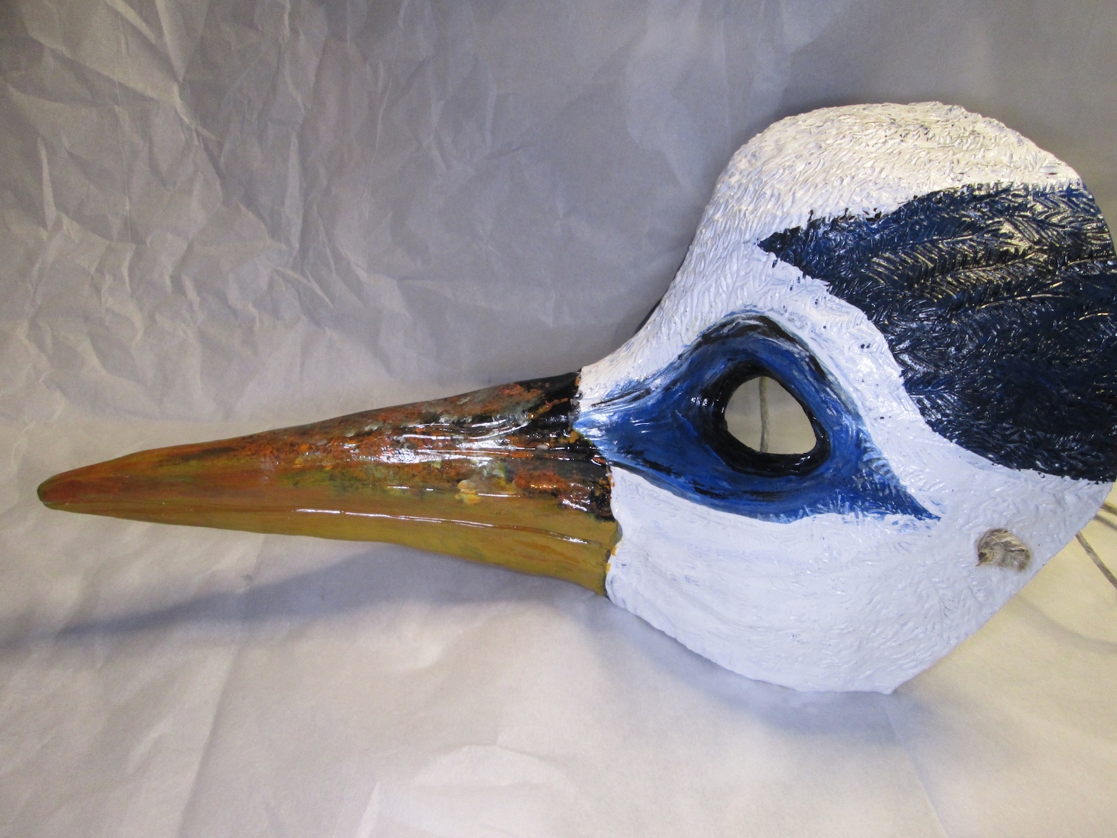 Egret Mask Masquerade Mask Large Beak Costume Mask Fantasy | Etsy