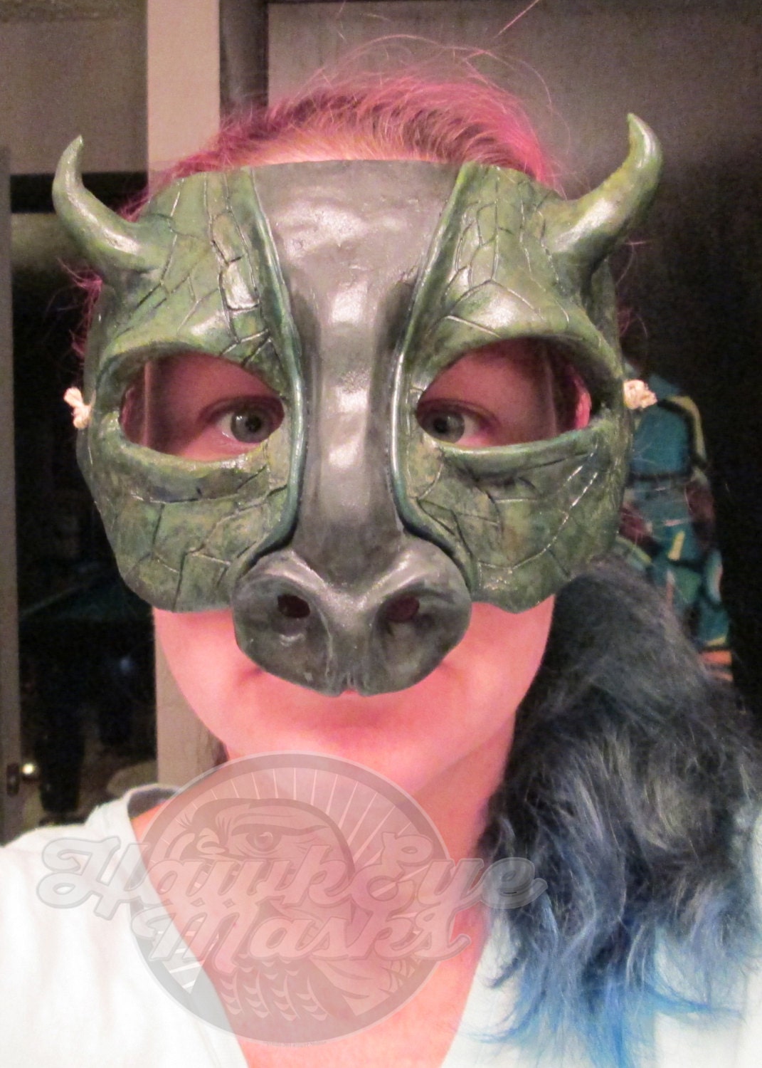 Dragon Mask Cosplay Costume Ren Faire Mask Larp Halloween | Etsy