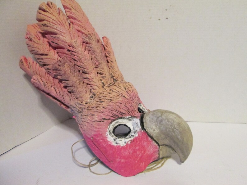 Parrot Mask Cockatoo Parrot Galah Mask Masquerade Mask - Etsy