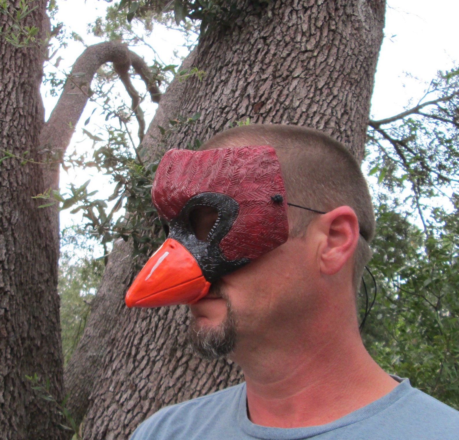 Redbird Cardinal Mask Halloween Mask Red Bird Cardinals | Etsy