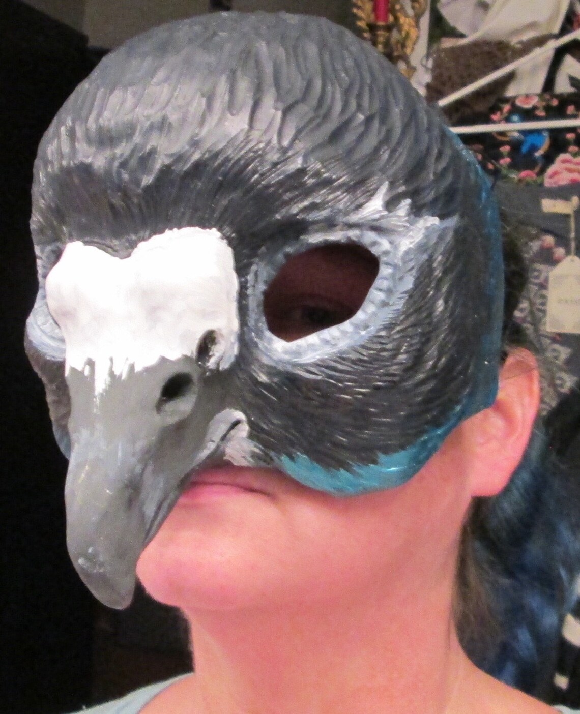 Pigeon Mask Masquerade Mask Bird Mask Hand Painted Mask | Etsy
