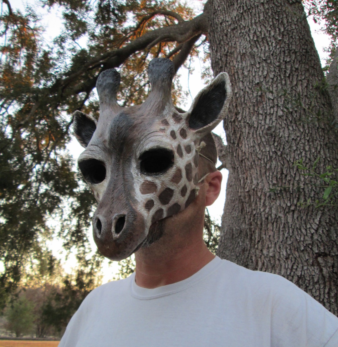 Giraffe Mask, Wildlife, Adult Mask, Giraffe Costume Mask, Masquerade ...