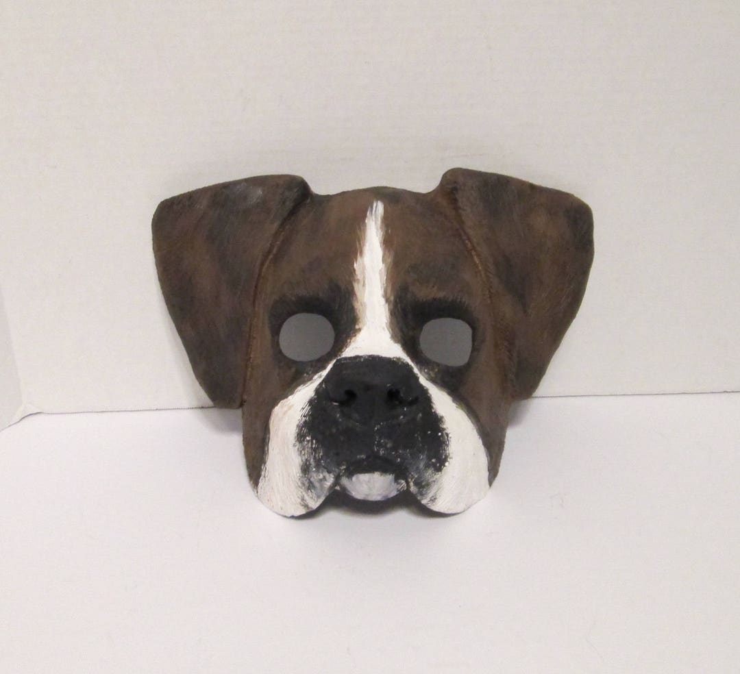 Puppy Dog, Boxer, Hand Painted Dog Costume Mask, Animal, Cute Dog Mask ...