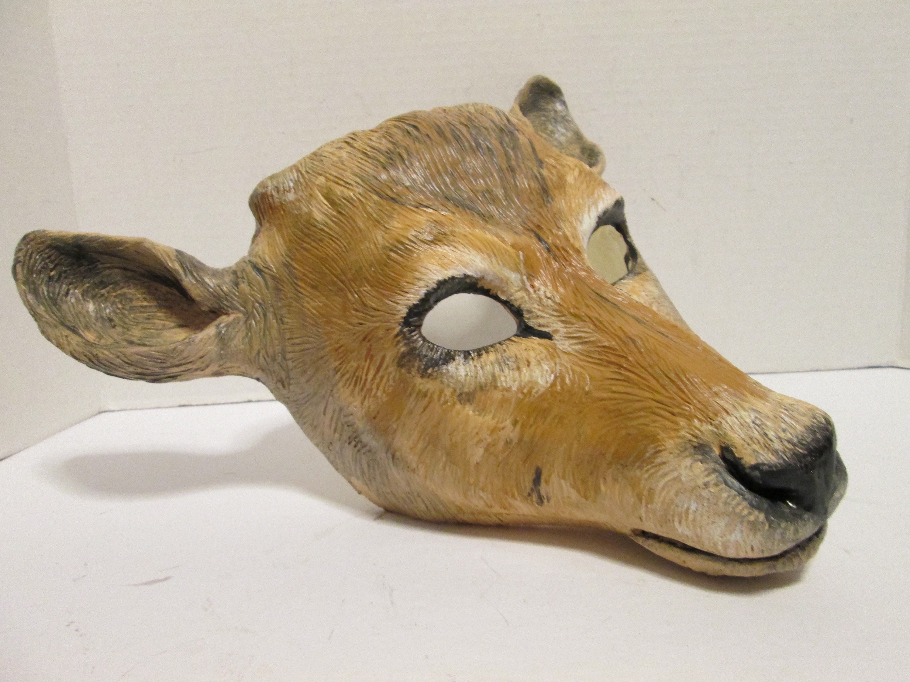 Costume Deer Mask Realistic Fallow Deer Animal Mask Faux | Etsy