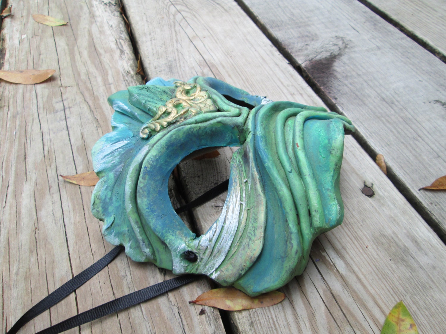 Merman Mermaid Green Lagoon Creature Mask Masquerade Mask - Etsy